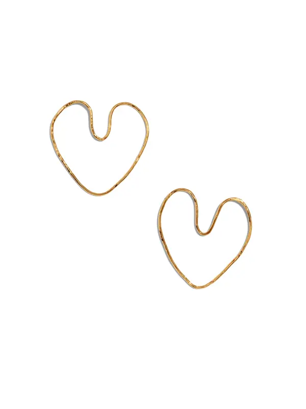 JAREDJAMIN Heart Shaped Earrings - Gold