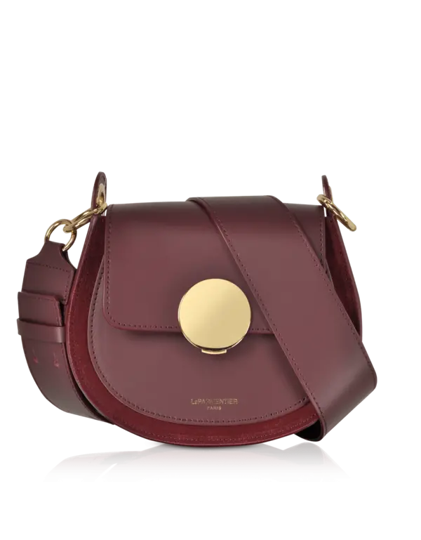 LE PARMENTIER Yucca Suede And Leather Shoulder Bag - Red
