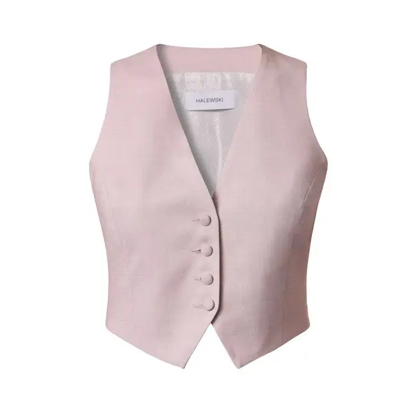 AGGI BY HALEWSKI Sylvia Pastel Melange Suit Vest - Pink