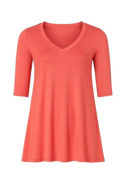 CONQUISTA V-neck Top With Crepe Detail