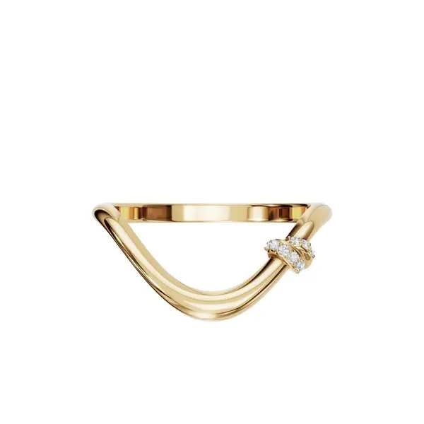AYA FINE JEWELRY 14k Gold Lab Diamond Knot Ring - Yellow