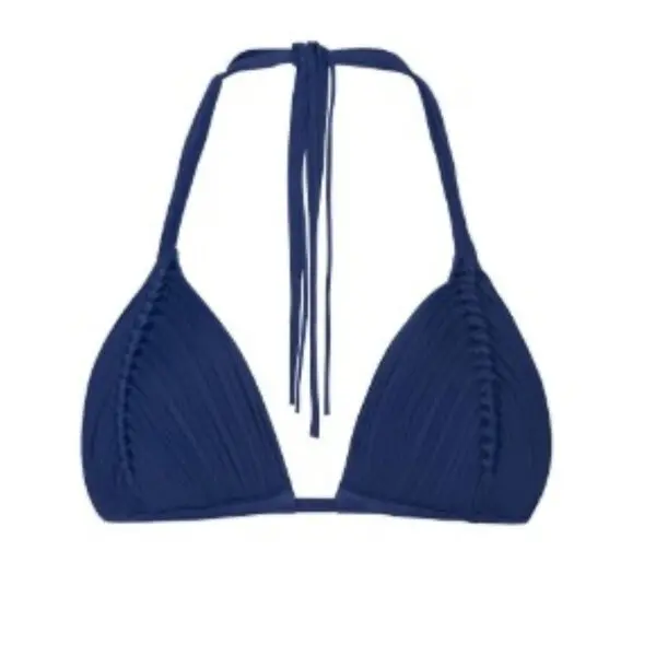 PQ Isla Macrame Triangle Bikini Top - Blue