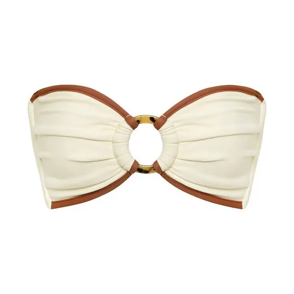 MONTCE Binded Tori Bandeau Bikini Top - Orange