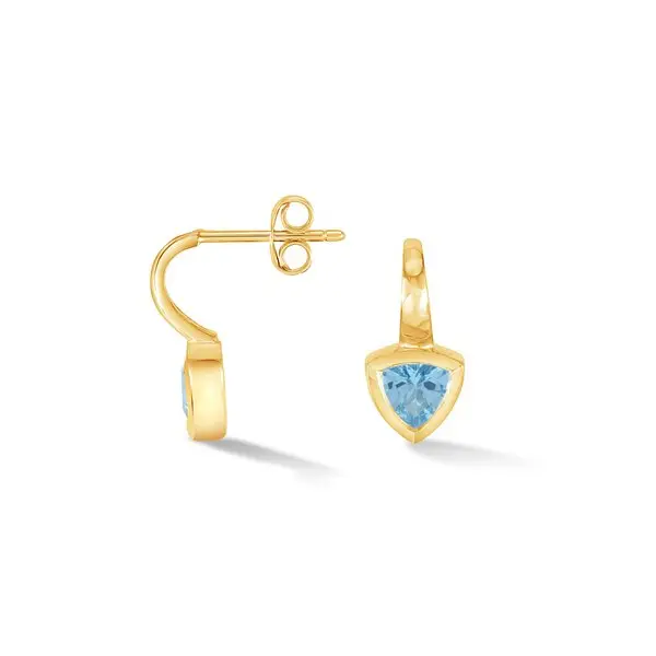 DOWER & HALL Silver Blue Topaz Trillion Earrings - Silver/blue