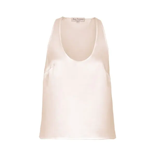 ANSE VICTORIN Victoria Silk Top - White