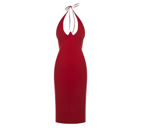 MAISON SEL Spaghetti Strap Bodycon Dress