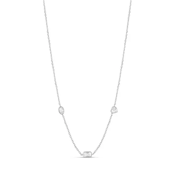 SHYMI Multi Shape Layered Necklace - Silver