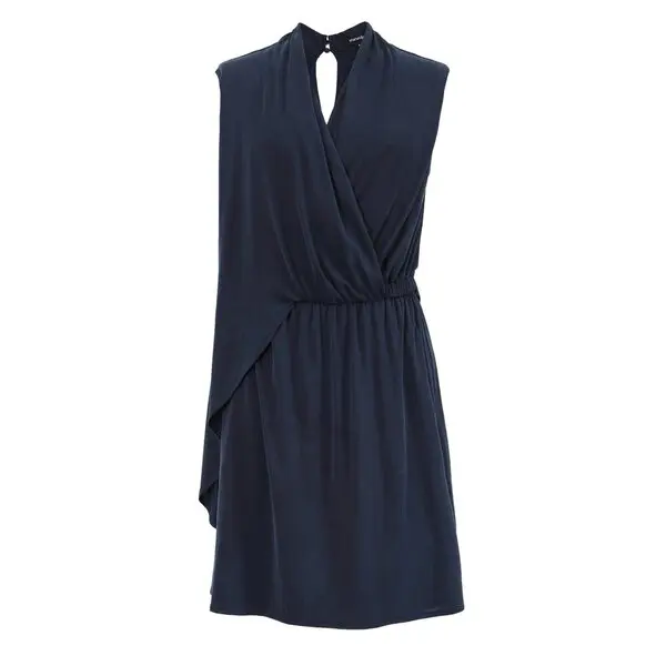 SMART AND JOY Drapy Asymmetrical Dress - Blue