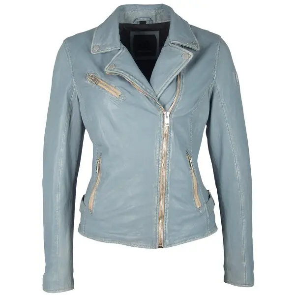 Mauritius Moto Leather Jacket Sofia - Blue