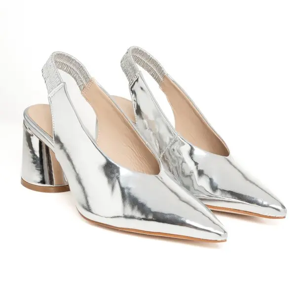 VICSON Athena Slingbacks - Silver