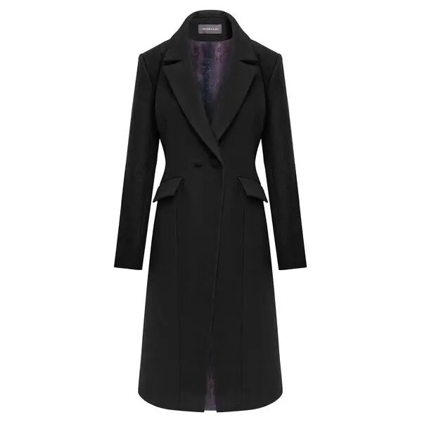 MANDRAGORA Tailored Wool Overcoat - Black