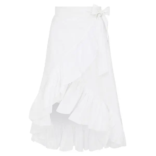 LISA THE LABEL Le Jardin Tiger Lily Wrap Skirt - White