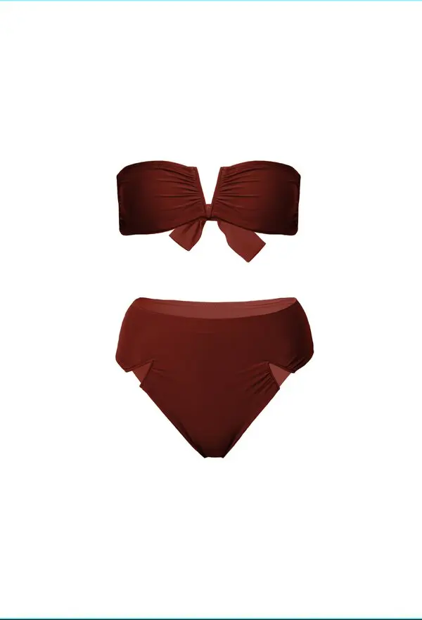 NAYADES THE LABEL Stella Two-piece Swimsuit - Brown