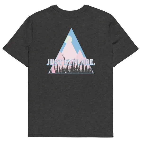 ANCHOR & CREW Heather Just Explore. Seeker Organic Cotton T-shirt - Black