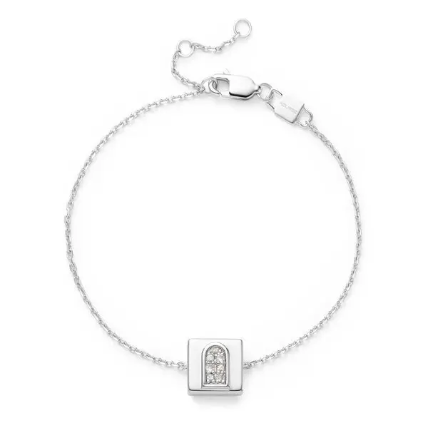 KOUREE Fixed Charm Bracelet With White Topaz - Silver
