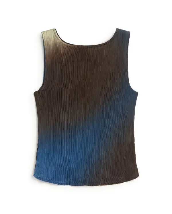 THINKING MU Pleated Top - Brown