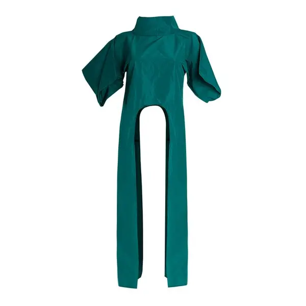 BIANCA POPP Long Sides Taffeta Top - Green