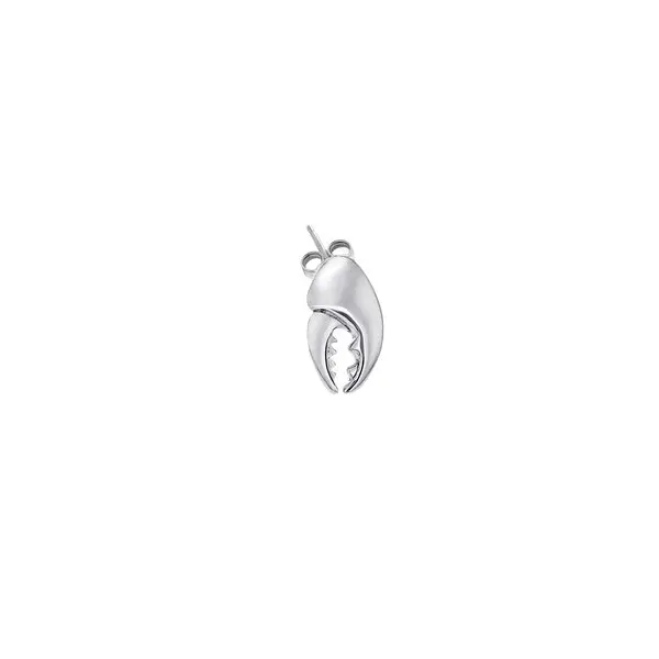 TRUE ROCKS Sterling Crab Claw Stud Earring - Silver
