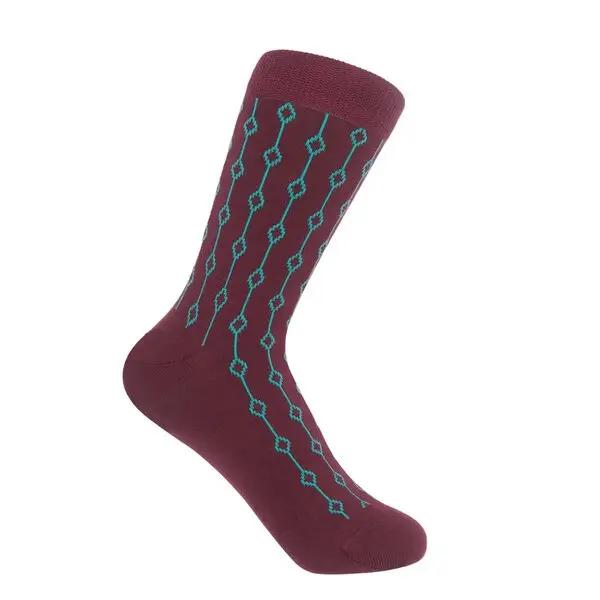 PEPER HAROW - MADE IN ENGLAND Beads Patterned Socks - Purple