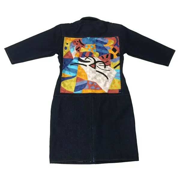 ZASTASTUDIO Denim Long Coat With Embroidery - Brown