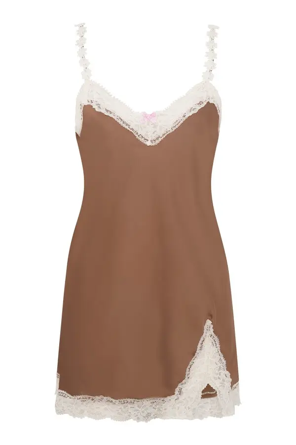 WILD LOVERS LONDON Solène Slip Dress - Brown