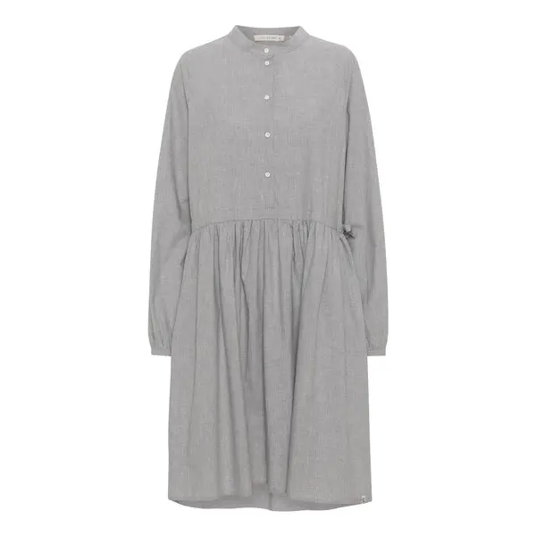 GROBUND Sigga Organic Cotton Poplin Dress - Grey