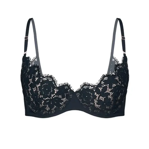 MONIQUE MORIN LINGERIE Frisson Scoop Demi Bra - Black