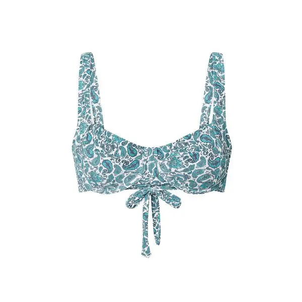 AQVA SWIMWEAR Printed Underwire Bikini Top - Blue