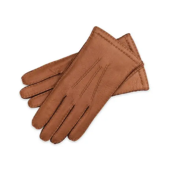 1861 GLOVE MANUFACTORY Treviso Hand Sewn Deerskin Gloves - Brown