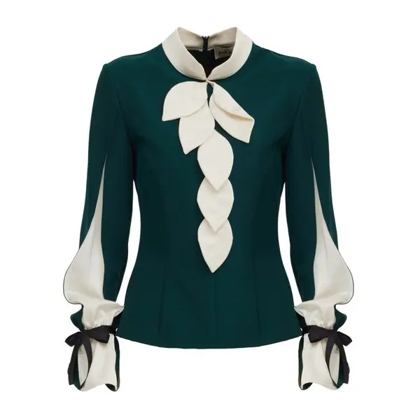 JULIA ALLERT Fitted Blouse - Green
