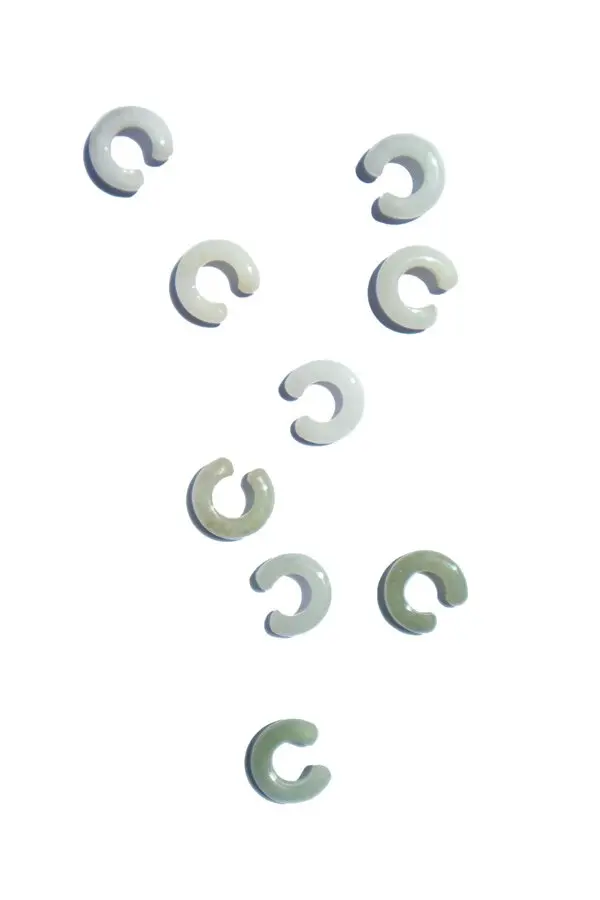 SEREE Abby Single Jade Cuff Earring - White