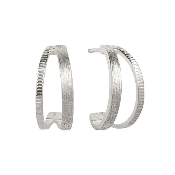 CHARLOTTE'S WEB JEWELLERY Nature Gratitude Hoop Earrings - Silver