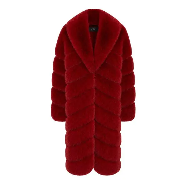 OW Copenhagen Faux Fur Coat - Red