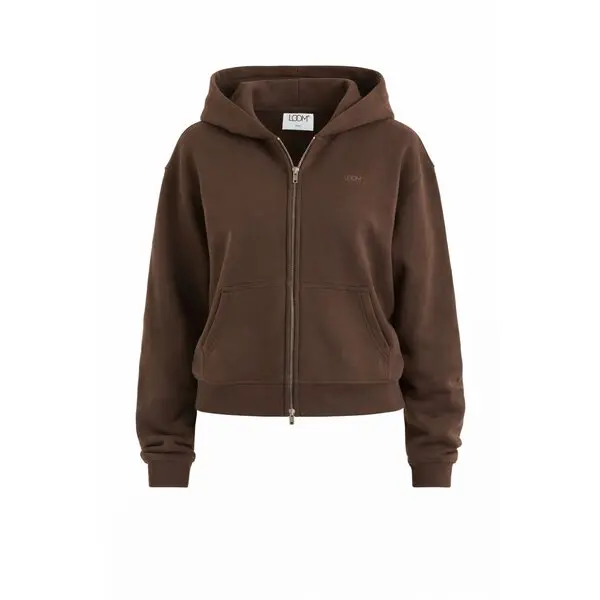 LOOM ARCHIVES Zip Through Hoodie - Brown