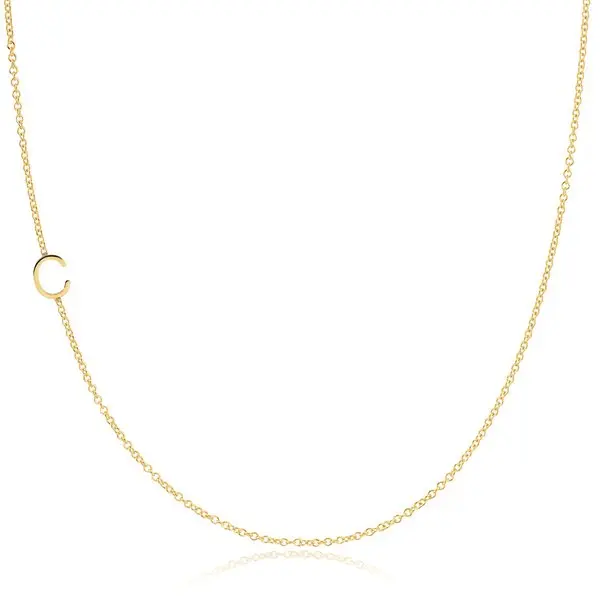 Maya Brenner Designs 14k Asymmetrical Letter Necklace - Gold