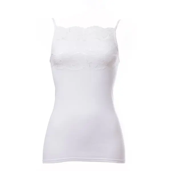 AROMATIQUE Cotton And Lace Camisole - White