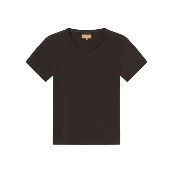 WESTON JON BOUCHER Silas Raw Neck Slim Fit Tee Asphalt