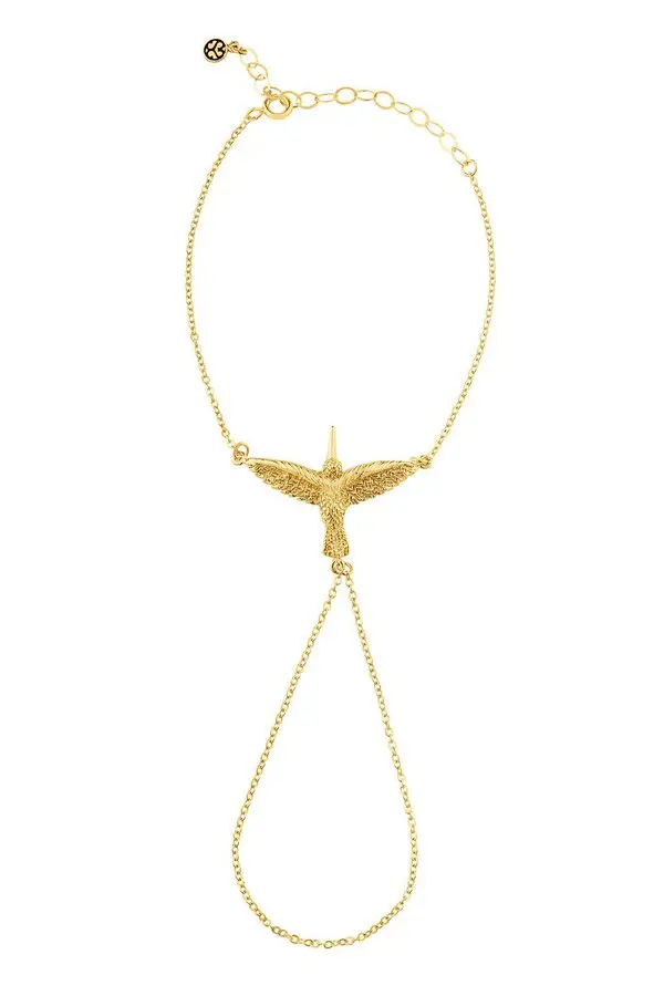 SOPHIE SIMONE DESIGNS Hummingbird Hand Bracelet - Gold