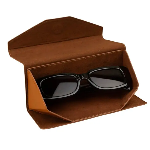 LEATHERE Leather Sunglasses Case - Brown