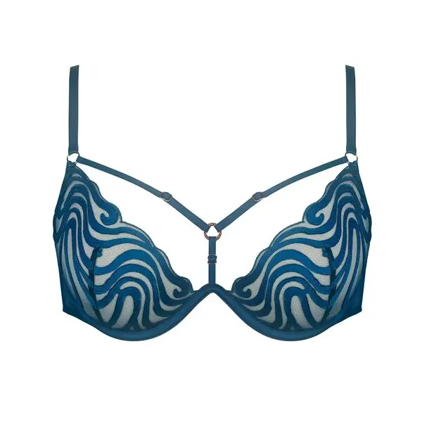 MONIQUE MORIN LINGERIE Echo Wired Bra Abyss - Blue