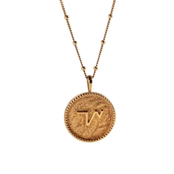 CLAIRE HILL DESIGNS Thrive Coin Vermeil Necklace - Gold
