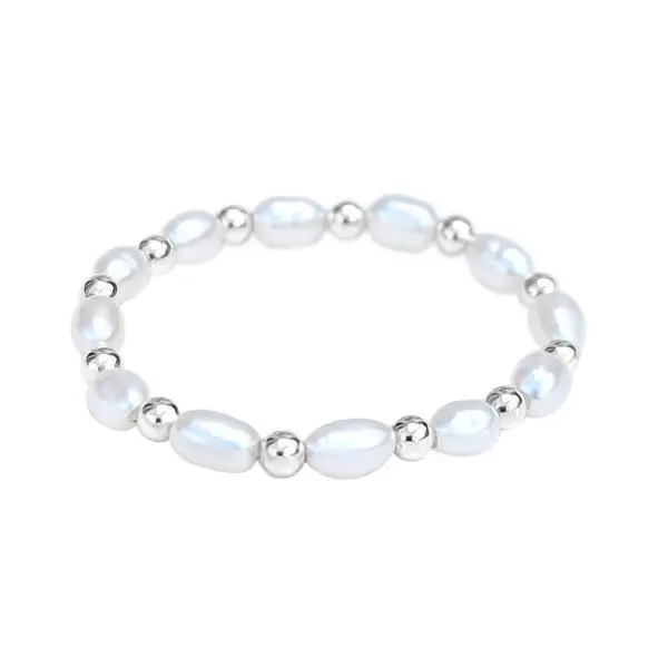 KIRI & BELLE Pearl And Bead Ring - Silver