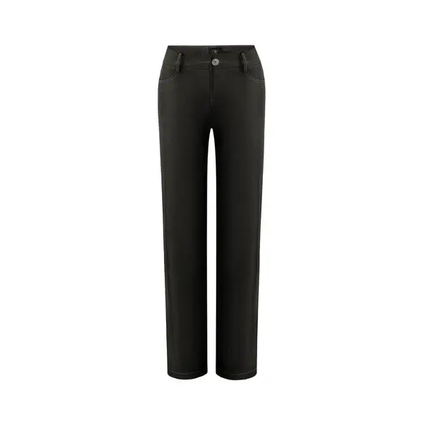 OW Faux Leather Straight-leg Trousers