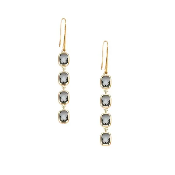 ADRIANA PAPPAS DESIGNS Glass Crystal Drop Earrings - Gray