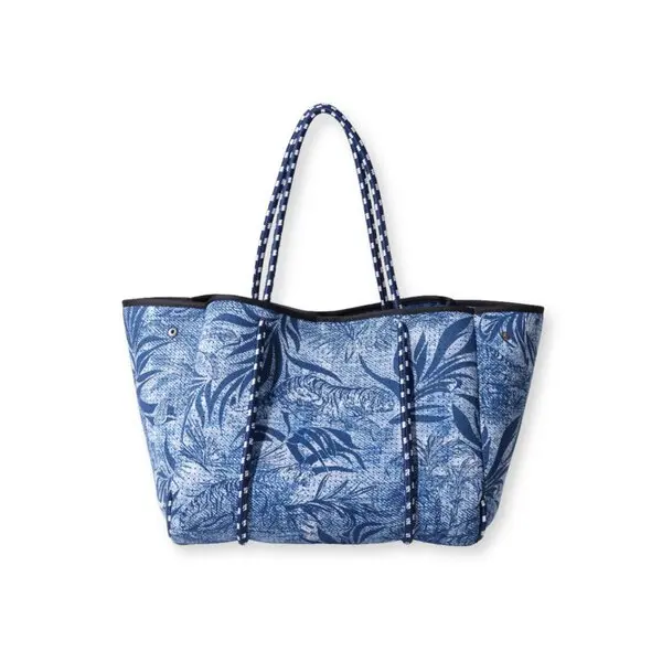 POP UPS BRAND Everyday Tote Jungle Fever Denim - Blue