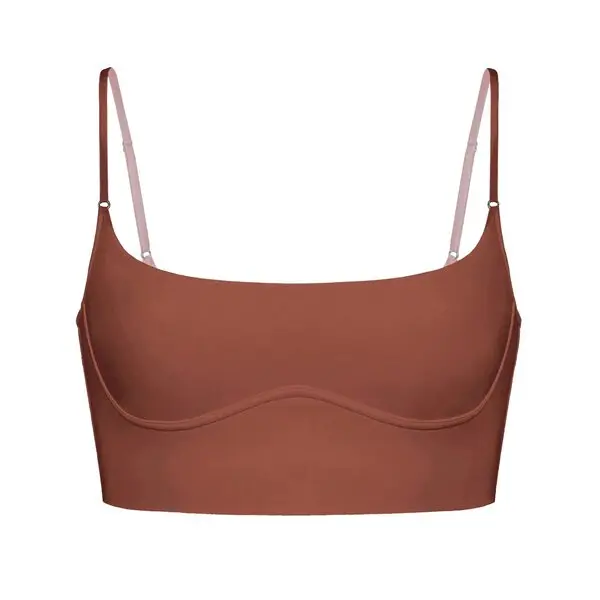 MONIQUE MORIN LINGERIE Core Long Line Bralette Sugar - Brown