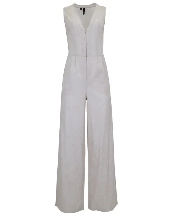 LORDS OF HARLECH Tailored Paisley Jumpsuit - White