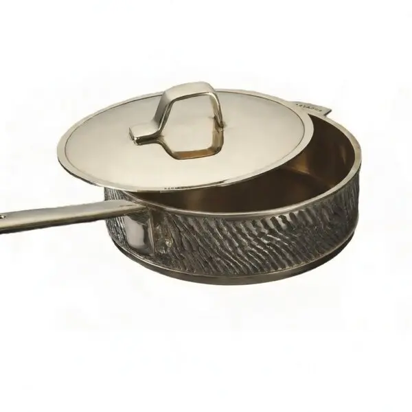 EAGLADOR Uncoated Pfas-free Kansa Bronze Sauté Pan – Robustus - Gold