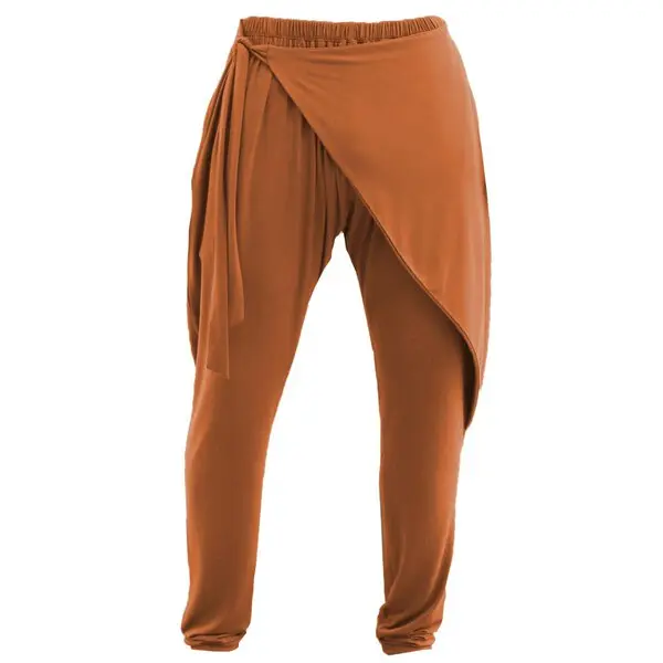 CARLTON JONES Bamboo Jersey Wrap Pant - Orange