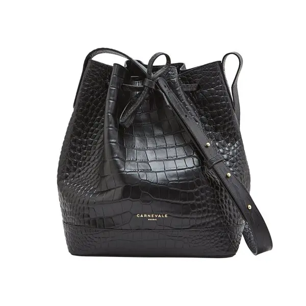 CARNEVALE Telma Coco Bucket Bag - Black
